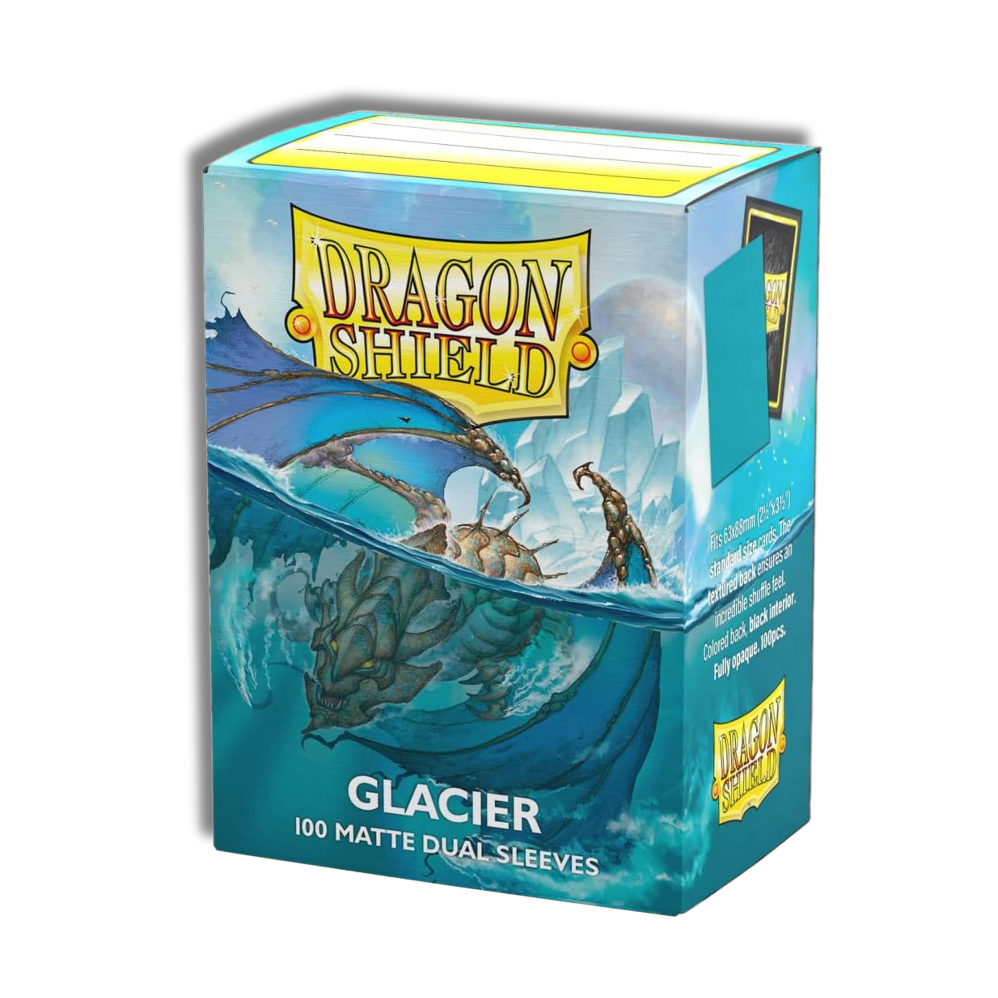 100 Fundas Estándar Glacier Dual Matte - Dragon Shield